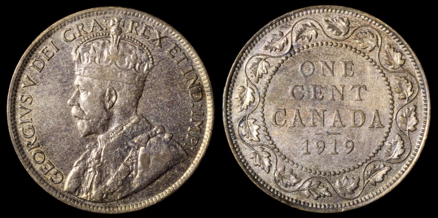 World Coins 1919 Canada 1 Cent AU world-coins-1919-canada-1-cent-au